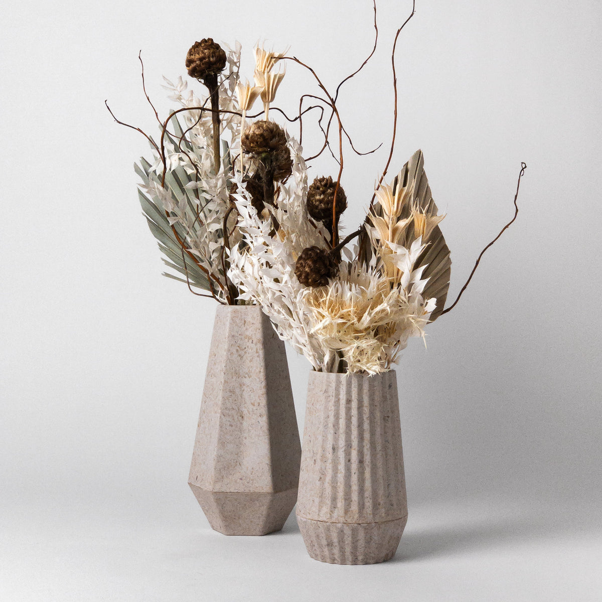 Two Set | Rice Husk Flower Vases – Kanso Designs